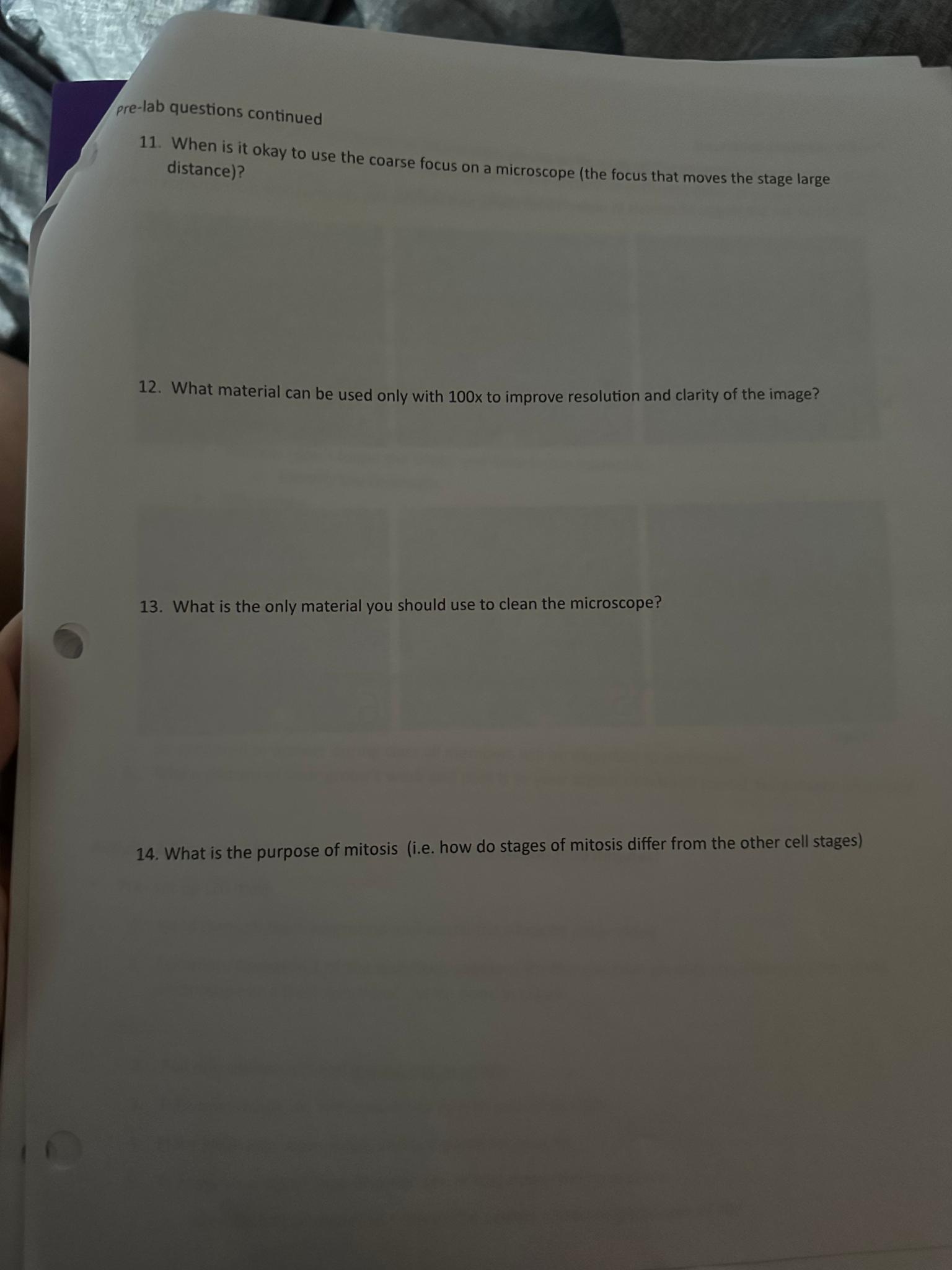 Solved pre-lab questions continued11. ﻿When is it okay to | Chegg.com