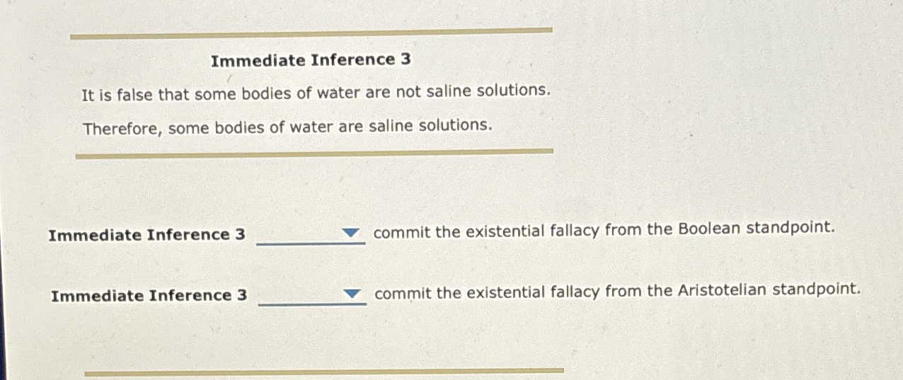 Solved Immediate Inference 3It is false that some bodies of | Chegg.com