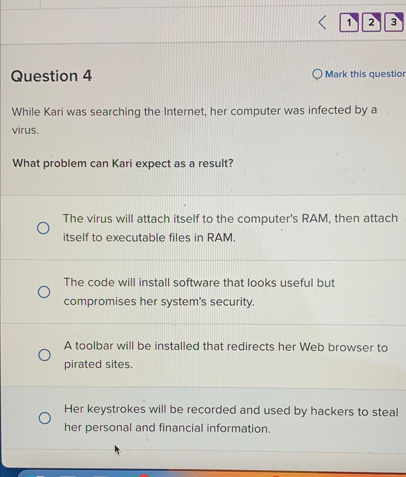 Question 4Mark this questiorWhile Kari was searching | Chegg.com