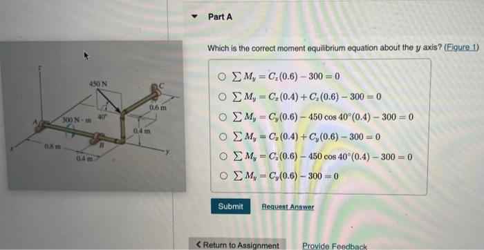 Solved Which is the correct moment equilibrium equation | Chegg.com