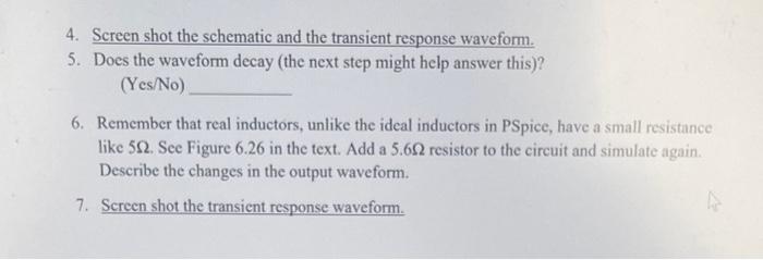 Solved Pre-Lab 4- Second Order Circuits (RLC Circuits) | Chegg.com