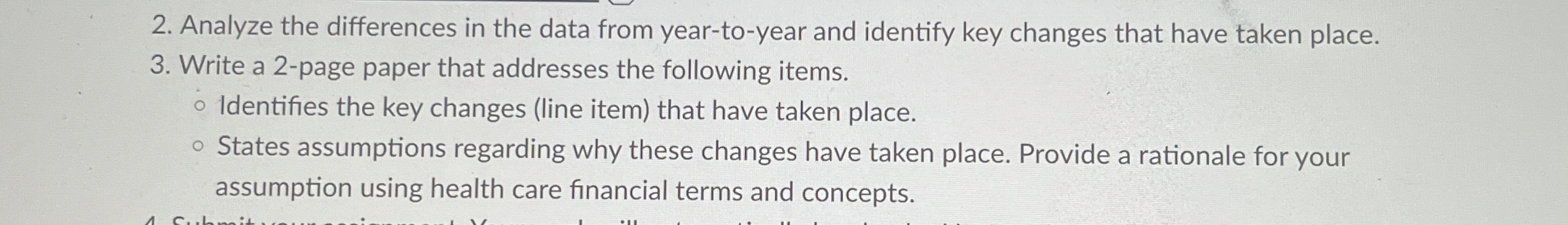 Solved Identifies the key changes (line item) ﻿that have | Chegg.com