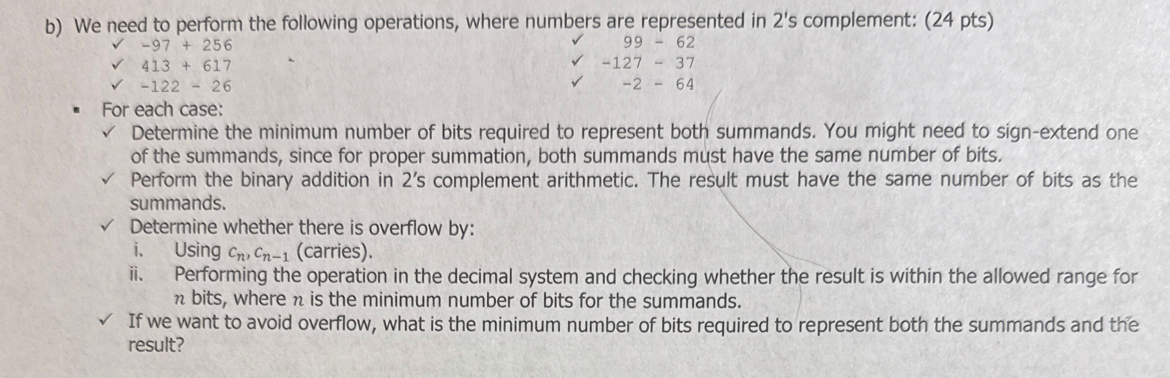 Solved b) ﻿We need to perform the following operations, | Chegg.com