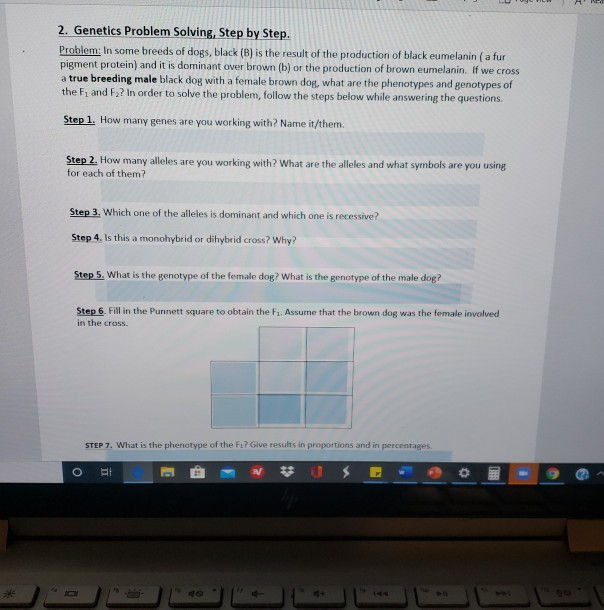 Solved 2. Genetics Problem Solving, Step by Step. Problem in | Chegg.com