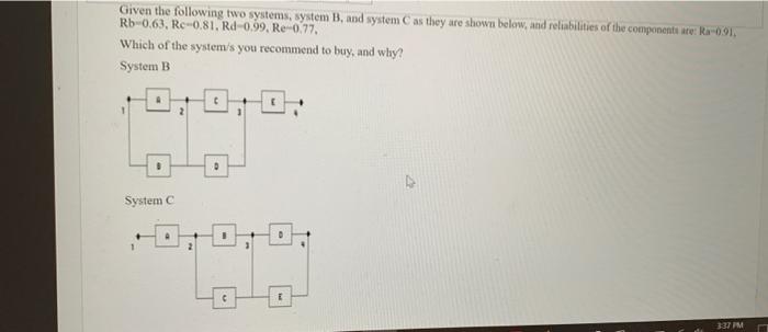 Solved Given the following two systems, system B, and system | Chegg.com
