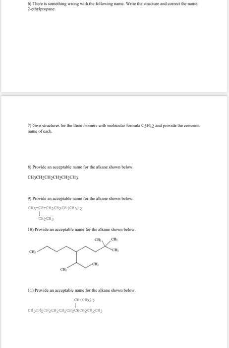 Solved 6) There is something wrong with the following name. | Chegg.com