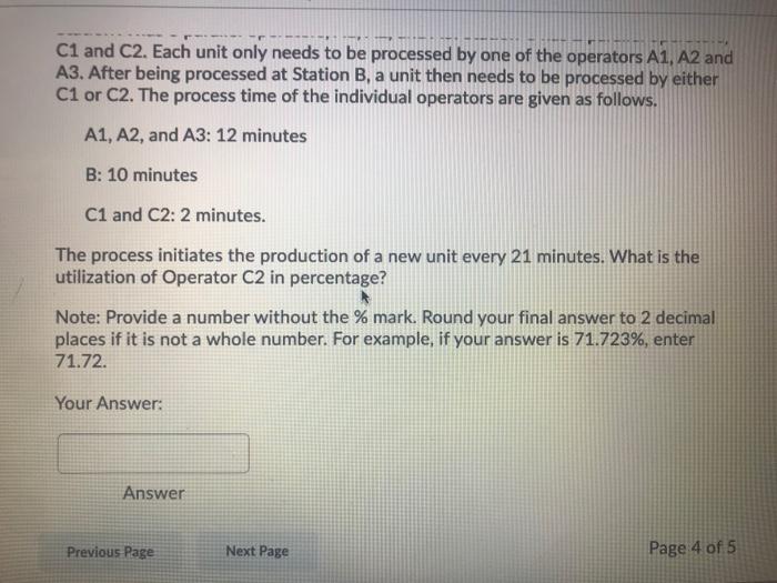 Solved Consider a manufacturing process depicted by the | Chegg.com