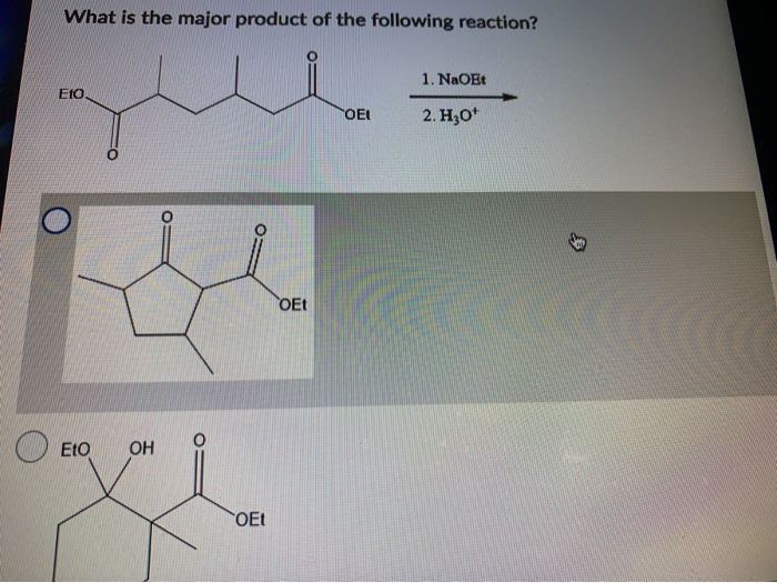 Solved What is the major product of the following reaction? | Chegg.com