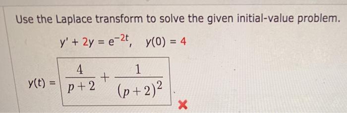 Solved Use the Laplace transform to solve the given | Chegg.com