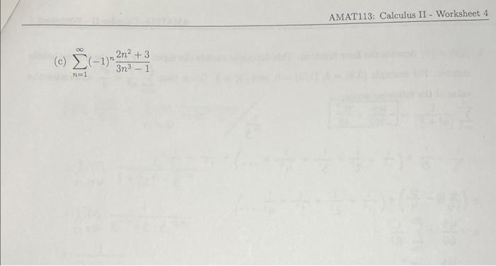 Solved For each of the following alternating series given | Chegg.com