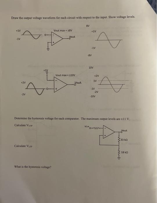 Solved Homework Chapter 20 Nonlinear Circuits Basic Op-Amp | Chegg.com
