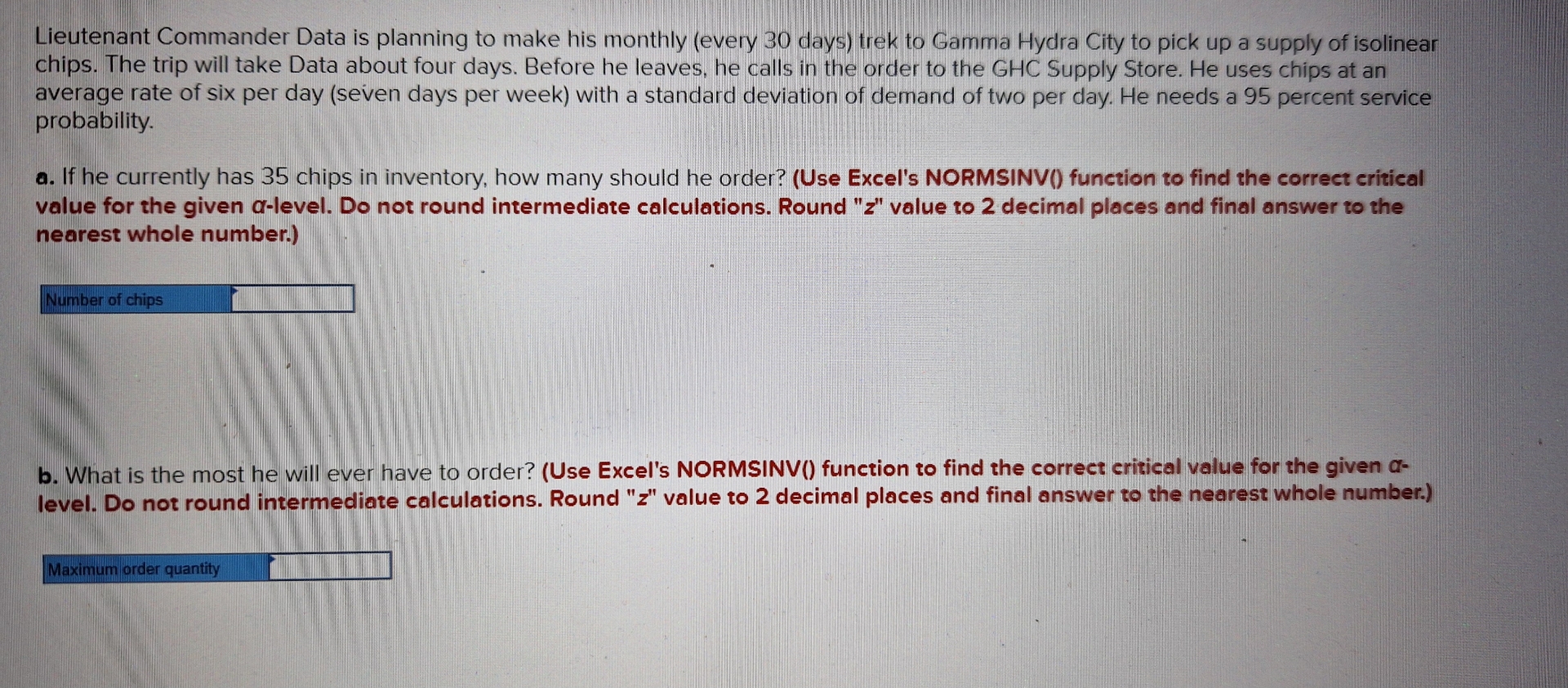 Solved Lieutenant Commander Data is planning to make his | Chegg.com