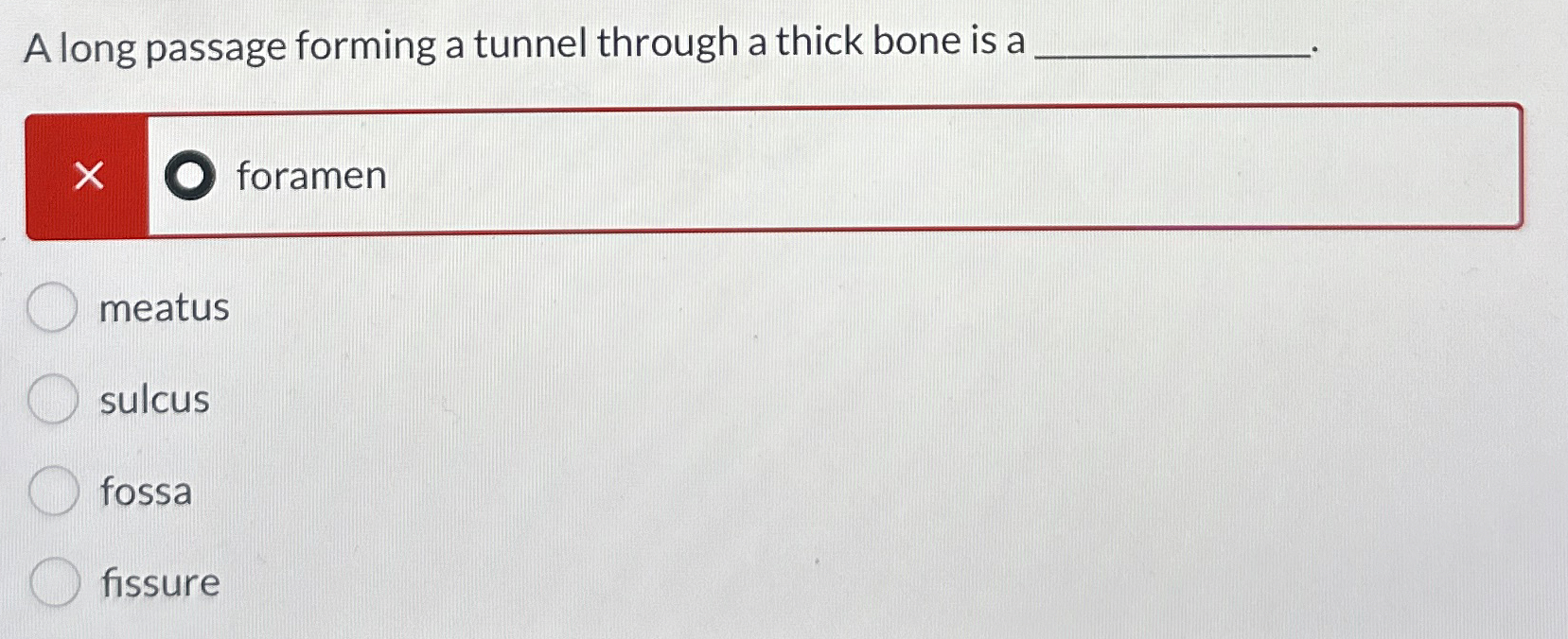 Solved A long passage forming a tunnel through a thick bone | Chegg.com
