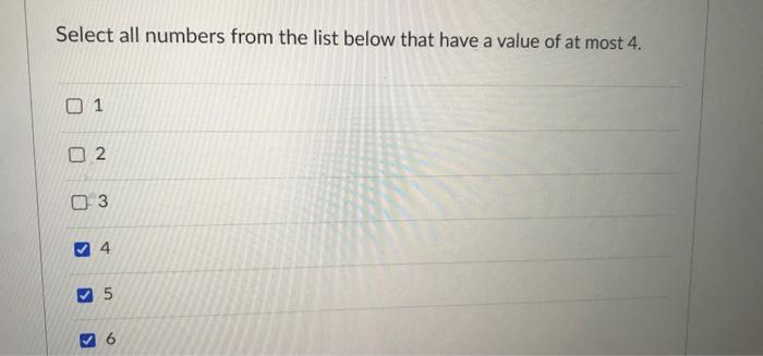 Solved Select all numbers from the list below that have a | Chegg.com