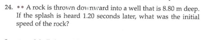 Solved 23. IP When you drop a rock into a well, you hear the | Chegg.com