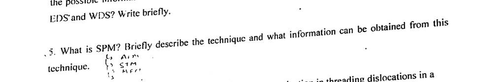 Solved 5. What is SPM? Briefly describe the technique and | Chegg.com