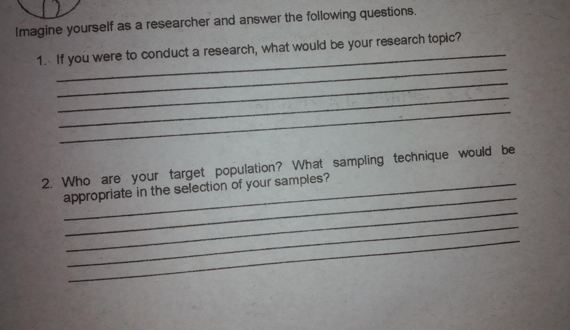 Solved Give one research situation where each of the | Chegg.com