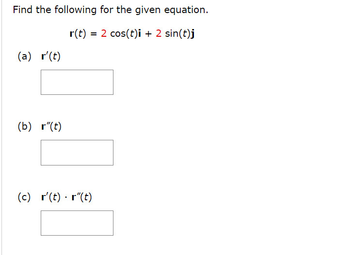 Solved Find the following for the given | Chegg.com