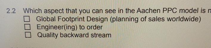 Solved 2.2 ﻿Which aspect that you can see in the Aachen PPC | Chegg.com