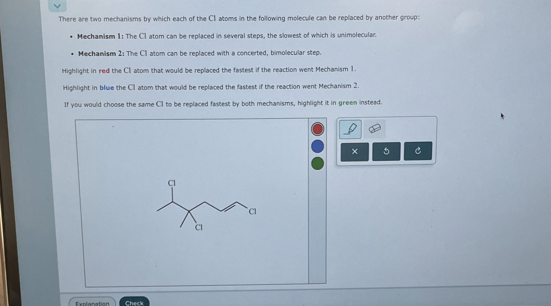 Solved There are two mechanisms by which each of the Cl | Chegg.com