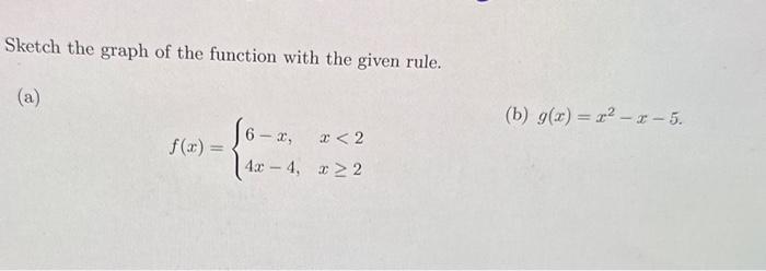 Solved Sketch the graph of the function with the given rule. | Chegg.com