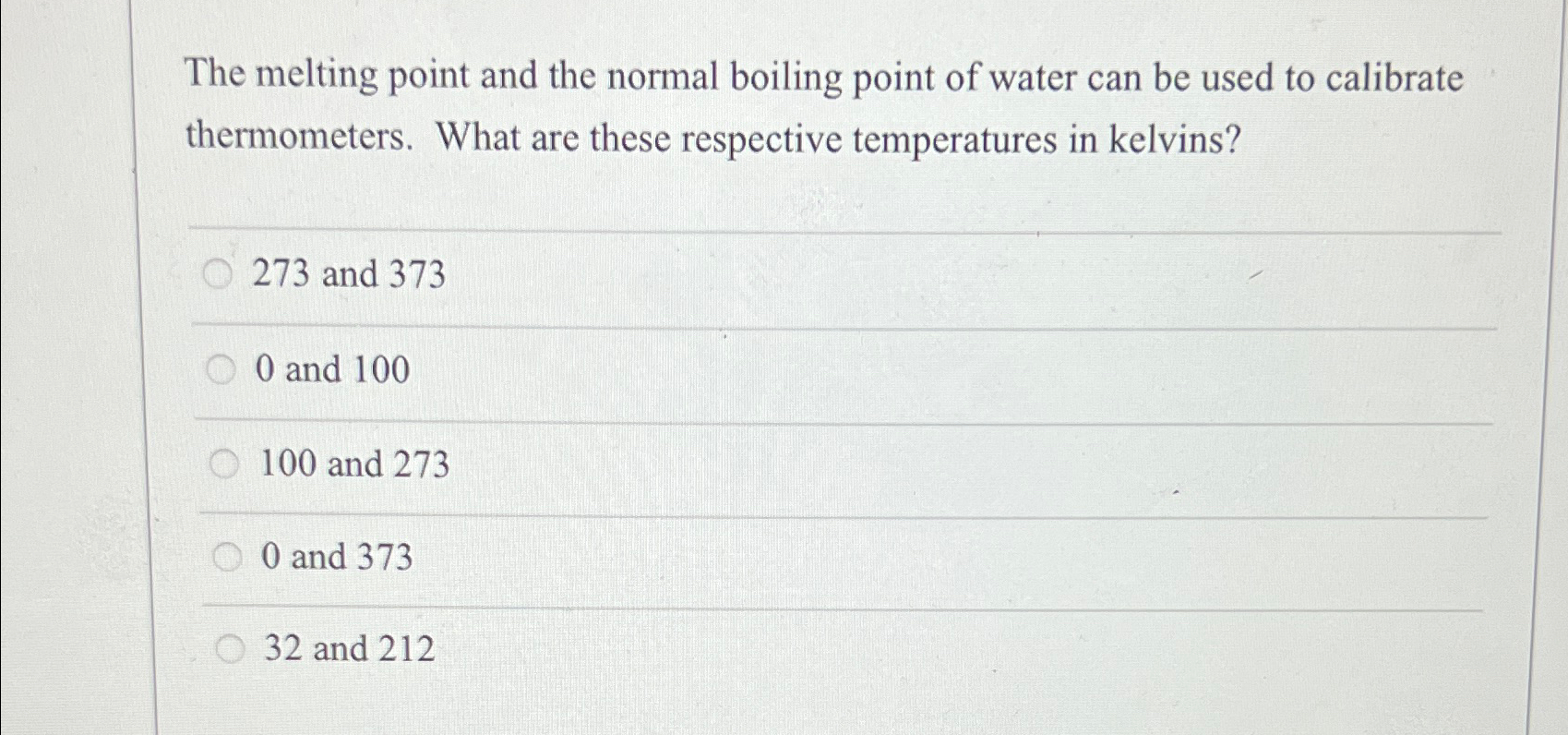Solved The melting point and the normal boiling point of | Chegg.com