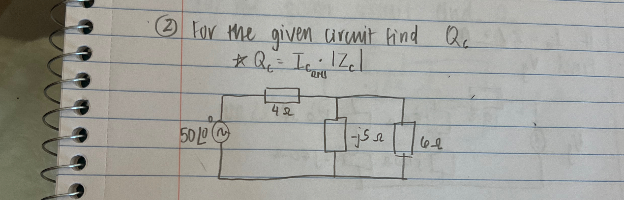 Solved (2) ﻿For the given circuit find Qc | Chegg.com