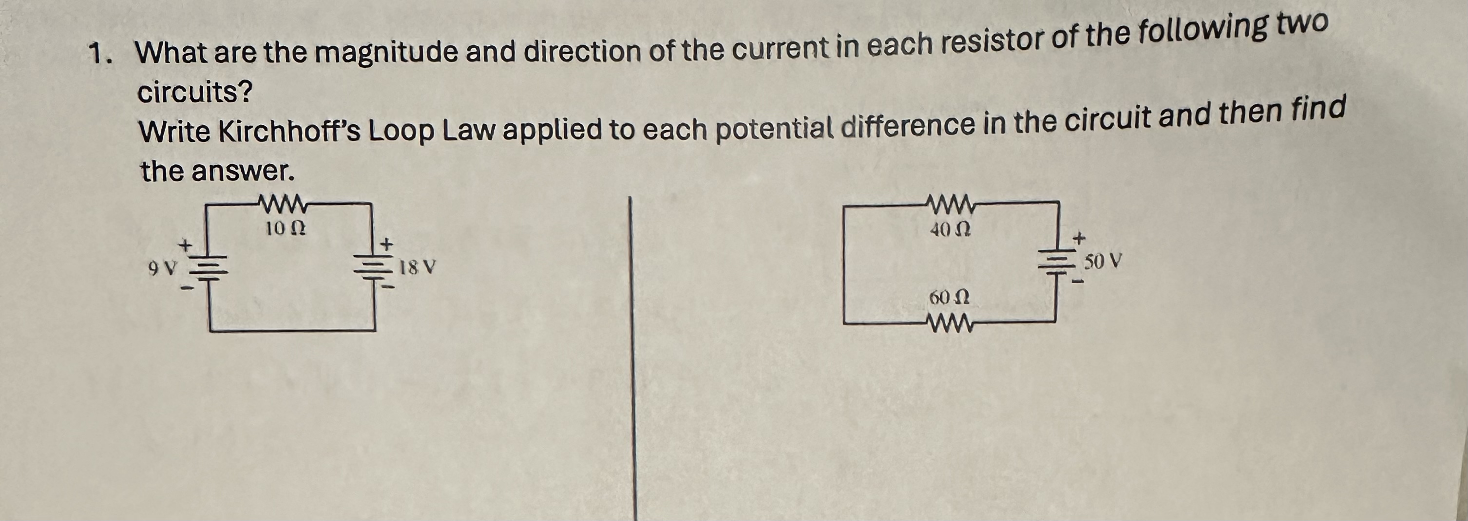 Solved by an EXPERT What are the magnitude and direction of the current | Chegg.com