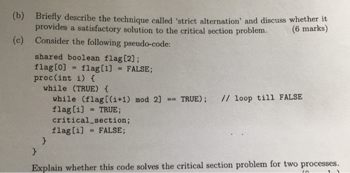 Solved 4. (a) Explain the concepts of race condition, | Chegg.com