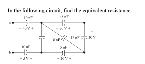 Solved In the following circuit, find the equivalent | Chegg.com