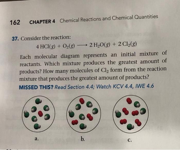 Solved 162 CHAPTER 4 Chemical Reactions and Chemical | Chegg.com