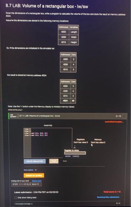 Solved hello! this is for my Assembly language class - it | Chegg.com