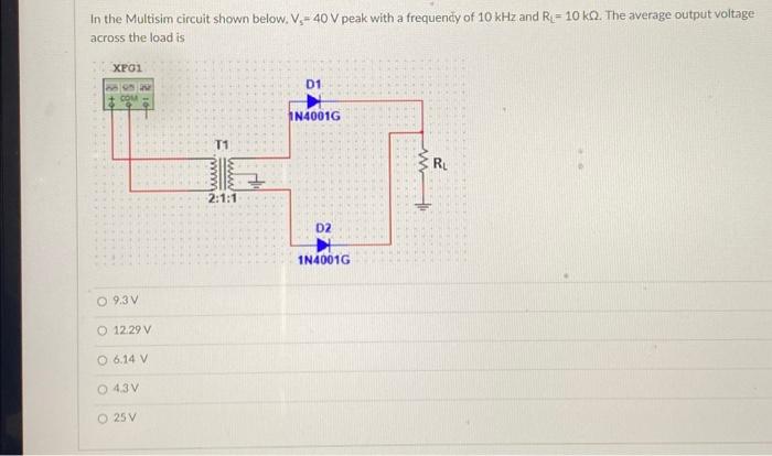 Solved In the Multisim circuit shown below. V5=40 V peak | Chegg.com
