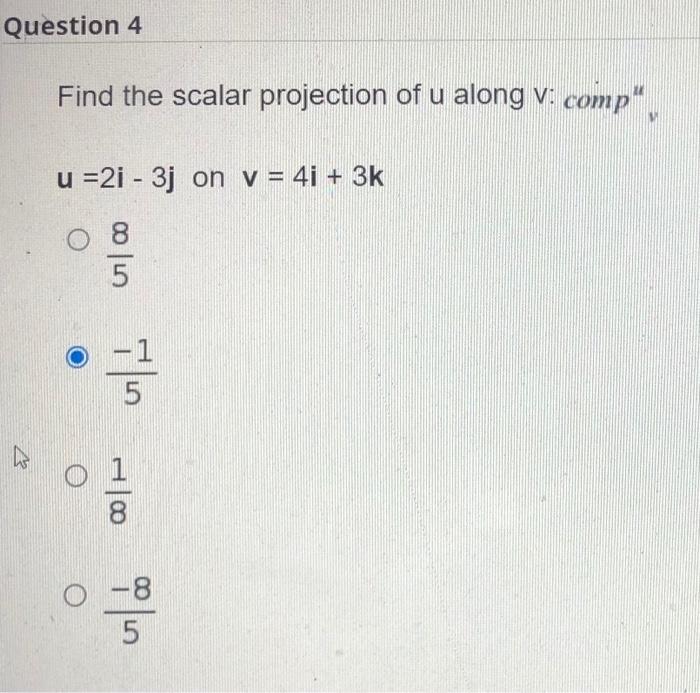 Solved Find the vector projVu. | Chegg.com