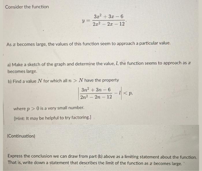 Solved Consider the function y = 3.02 + 3x - 6 2x2 - 2.0 12 | Chegg.com