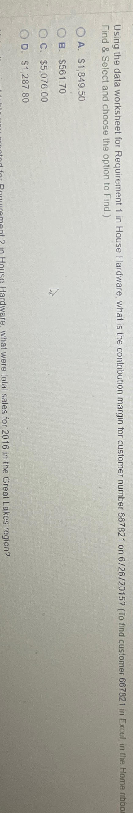 Solved Using the data worksheet for Requirement 1 ﻿in House | Chegg.com