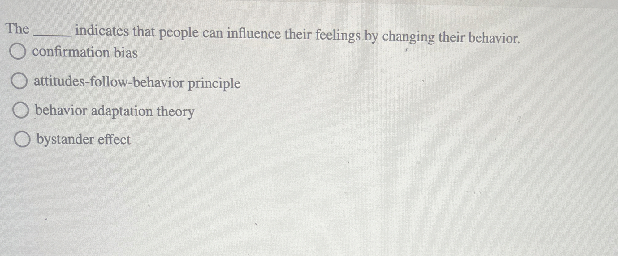 Solved The ﻿indicates that people can influence their | Chegg.com