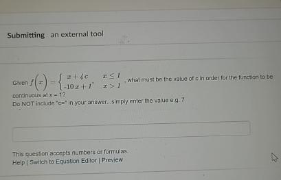 Solved Submitting an external toolGiven | Chegg.com