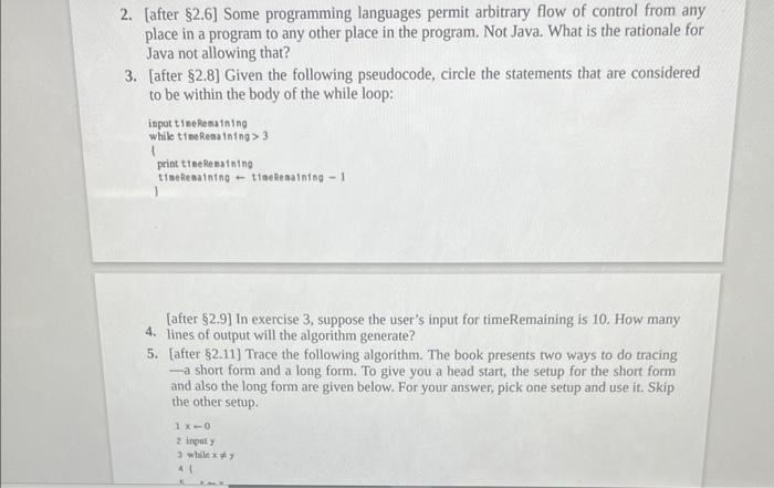 Solved 2. [after §2.6] Some programming languages permit | Chegg.com