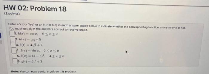 Solved Enter a Y (for Yes) or an N (for No) in each answer | Chegg.com