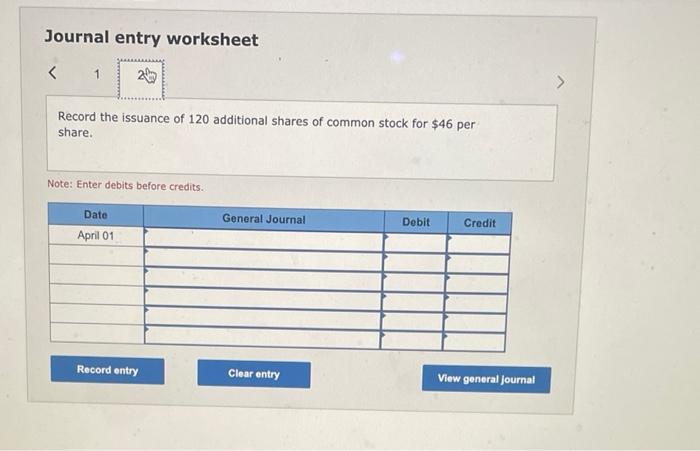 Solved Required information Exercise 10-3 (Algo) Record the | Chegg.com