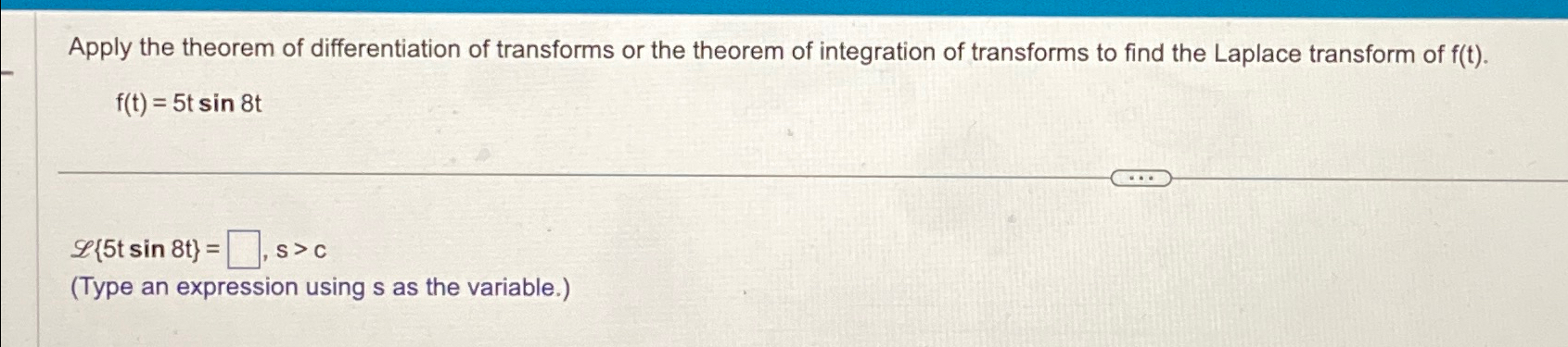 Solved Apply the theorem of differentiation of transforms or | Chegg.com Solved Apply the theorem of differentiation of transforms or | Chegg.com