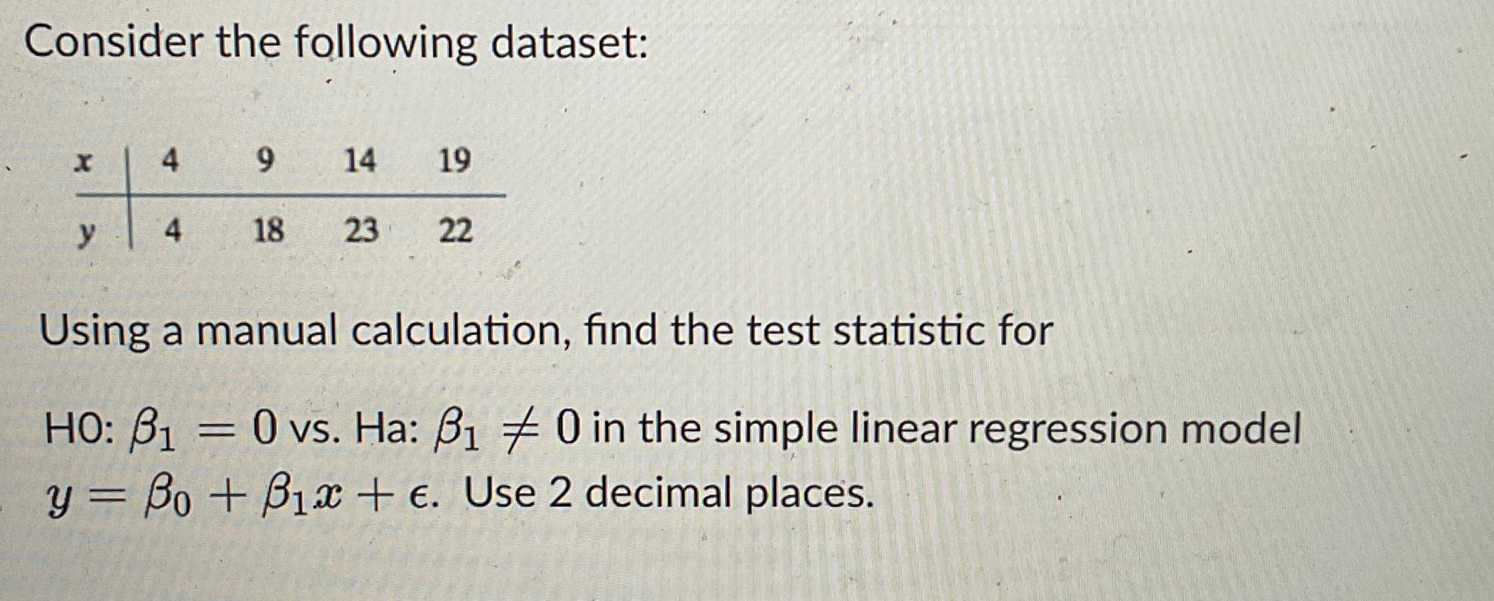 Solved Consider the following | Chegg.com