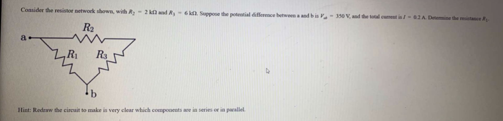Solved Consider the resistor network shown, with R2 2 k 2 | Chegg.com