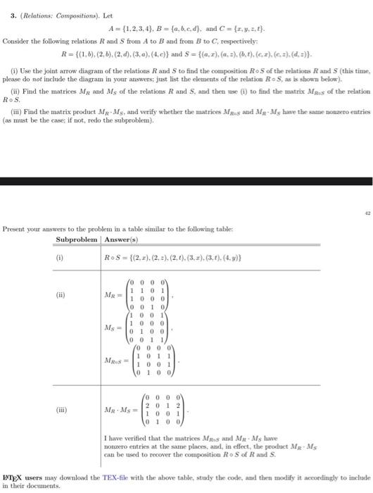 Solved 3. (Relations; Compositions). Let | Chegg.com