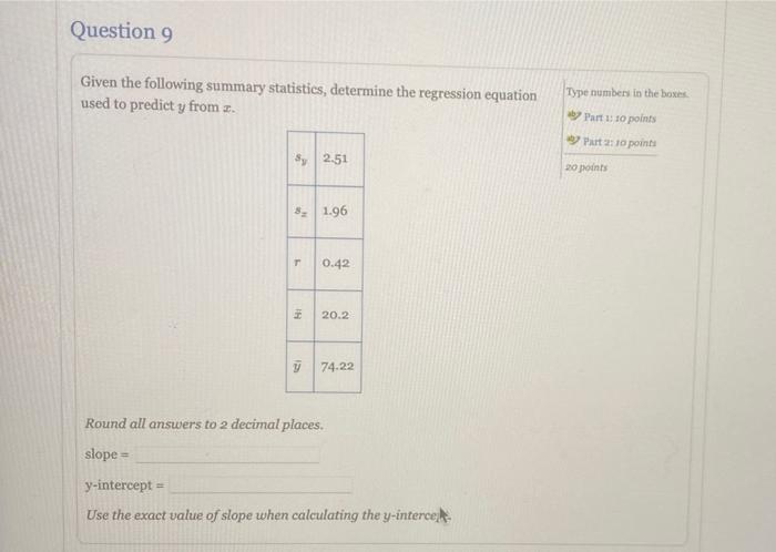 Solved Question 7 Consider the following table summarizing | Chegg.com