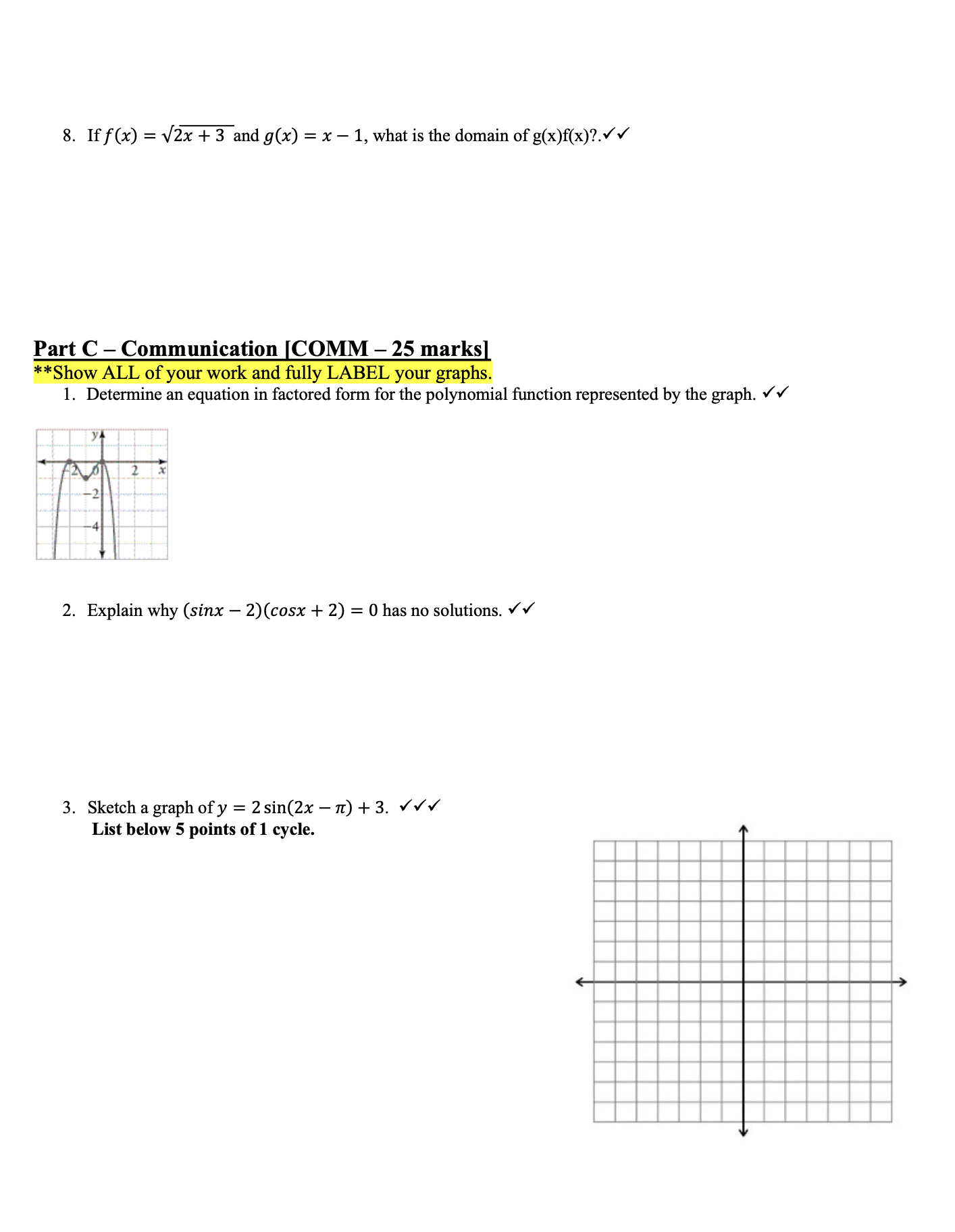 Solved **Show ﻿ALL of ﻿your work and fully LABEL your | Chegg.com