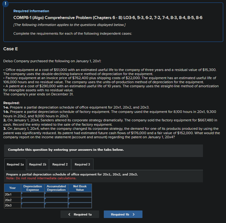Requlred InformationCOMP8-1 (Algo) ﻿Comprehensive | Chegg.com