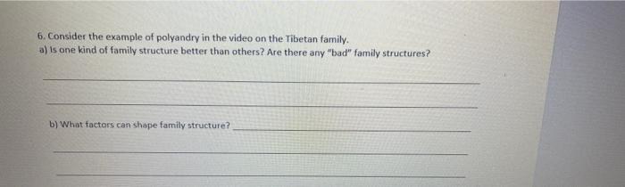 6. Consider the example of polyandry in the video on | Chegg.com
