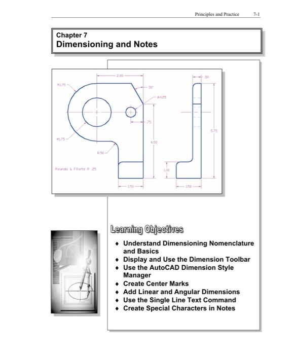 Solved Principles and Practice 7-1 Chapter 7 Dimensioning | Chegg.com